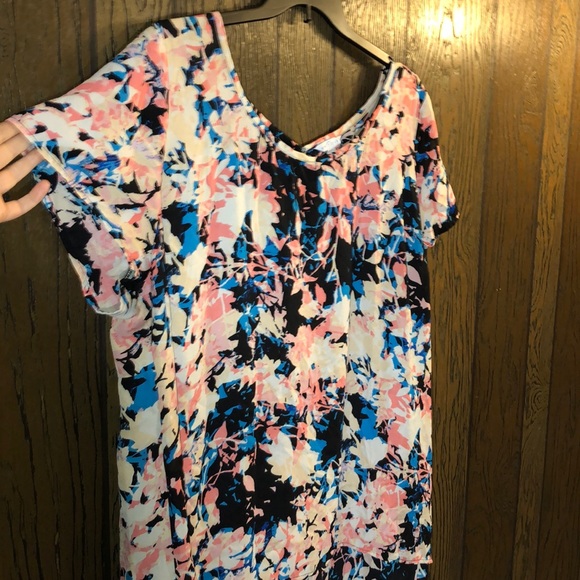Tops | Floral Flowy Top Womens Plus 3x Swing Tee | Poshmark